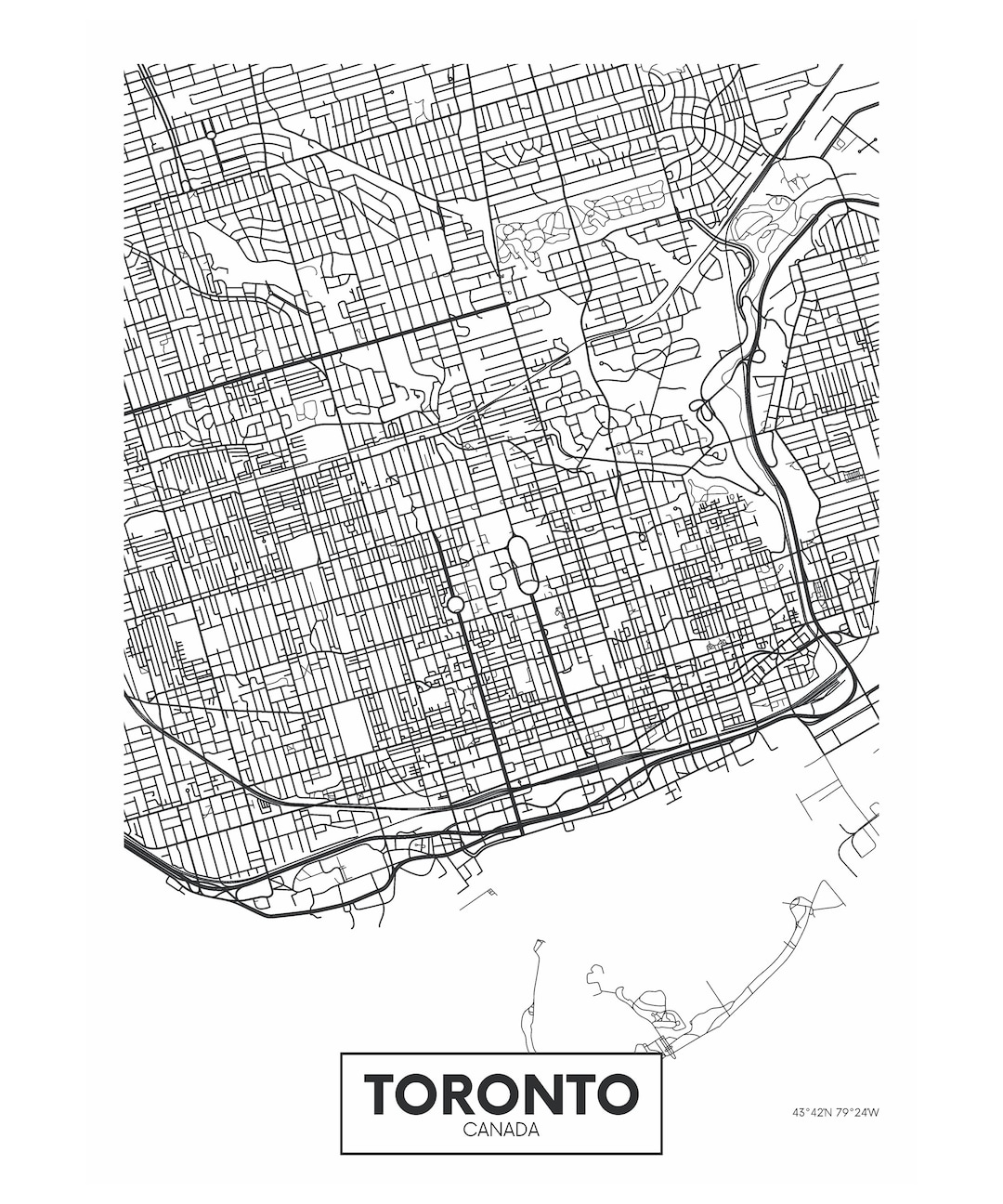 Toronto Svg,png,cdr,ai,eps,dxf, Toronto Map, Toronto Art, Street ...