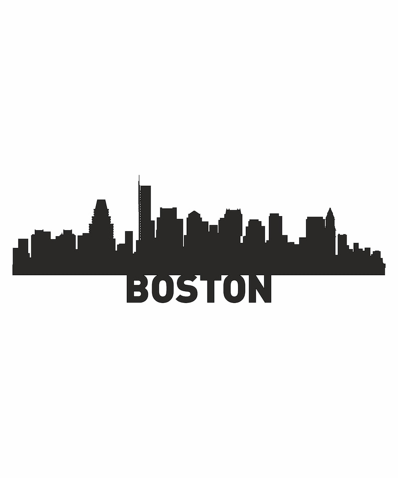 Skyline Boston Svg, Boston PNG, Boston City Vector Svg, Boston Skyline ...