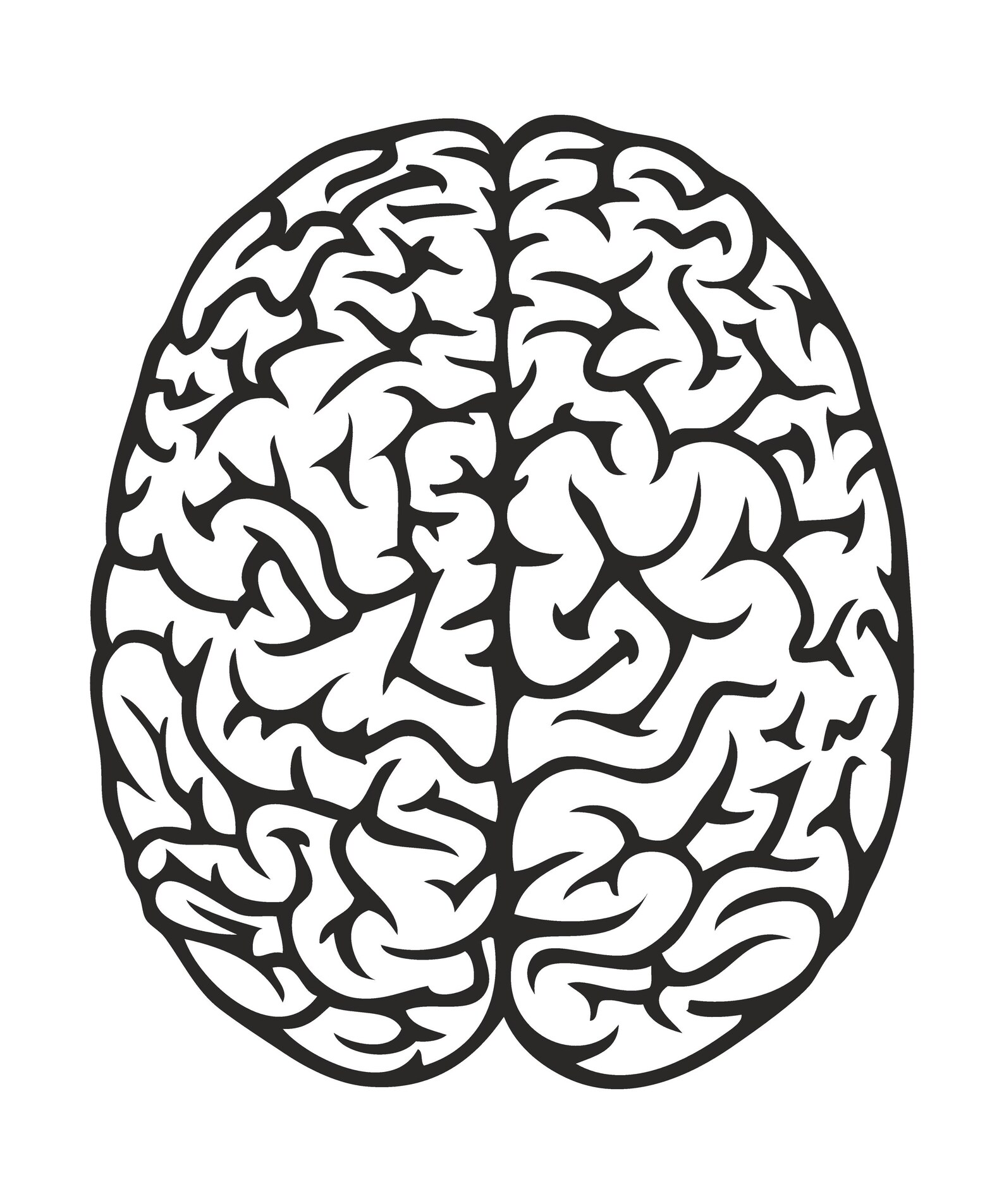 Brain SVG, Brain Clipart, Brain Cut File, Brain Stencil, Brain Cricut ...