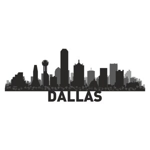 Dallas Skyline Svg, Dallas Svg, Texas Svg, Png, Instant Download ...