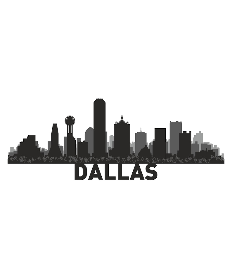 Dallas Skyline Svg, Dallas Svg, Texas Svg, Png, Instant Download ...