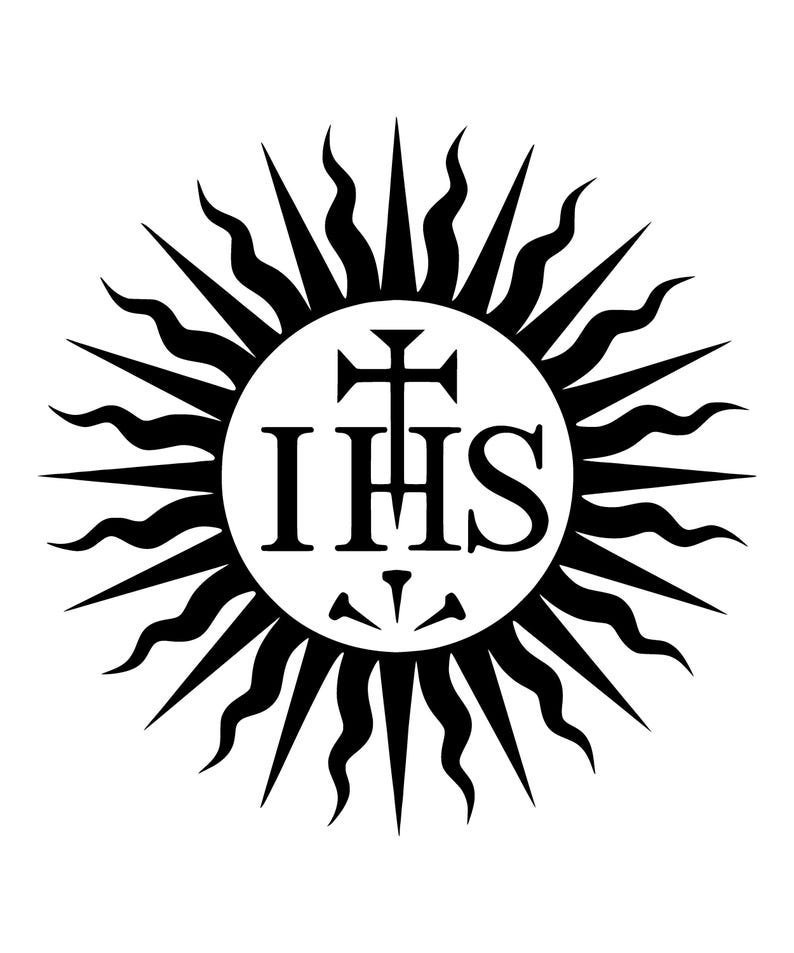 IHS Symbol Svg, the Jesuits Svg, Catholic Symbol Wall Art, Catholic Art ...