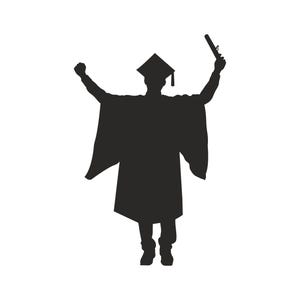 Graduation SVG, Graduate SVG, Graduation Silhouette, Student Svg ...