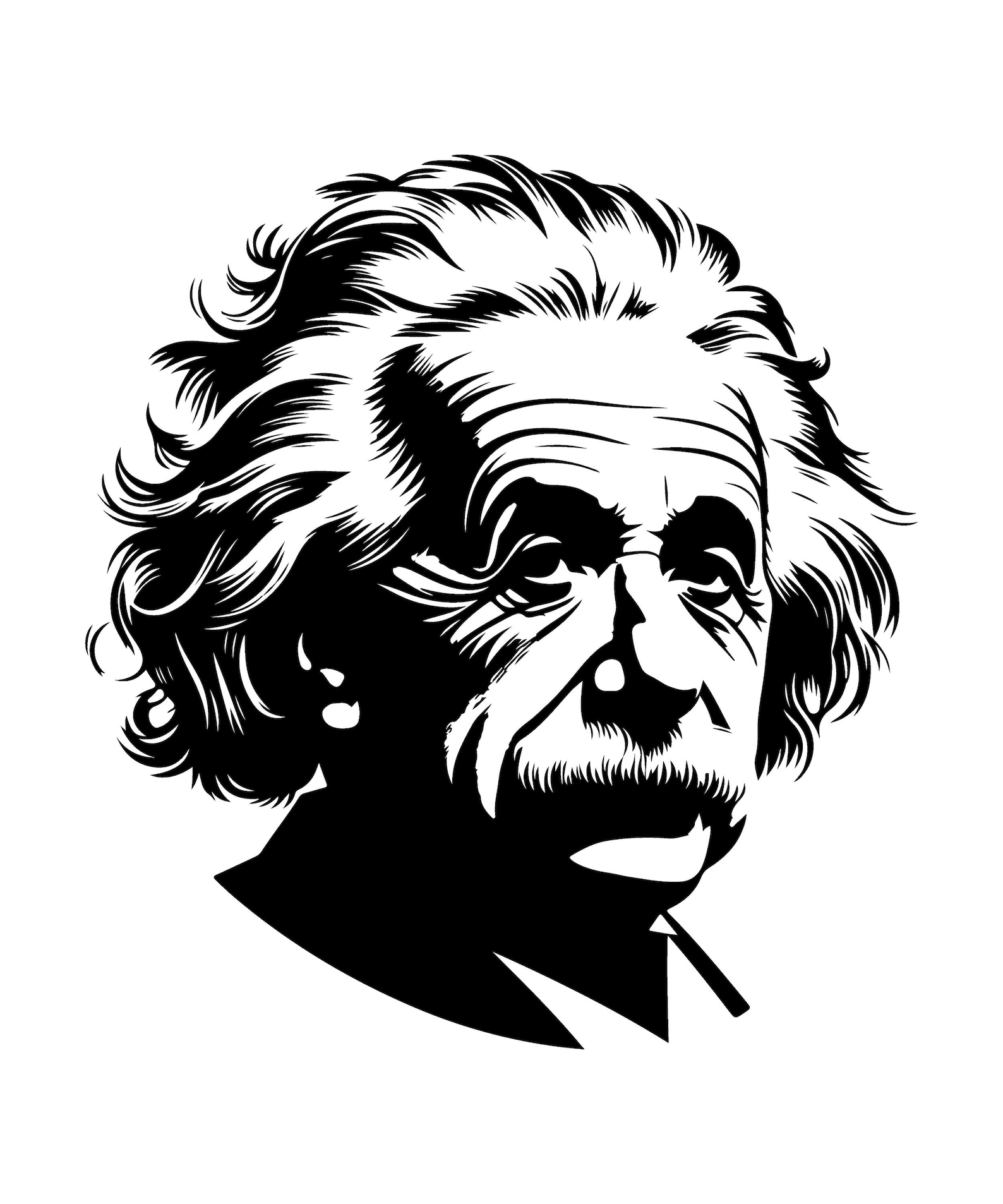 Albert Einstein Svg, Albert Einstein Silhouette, Albert Einstein Cut ...