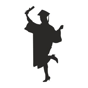 Graduation SVG, Graduate SVG, Graduation Silhouette, Student Svg ...