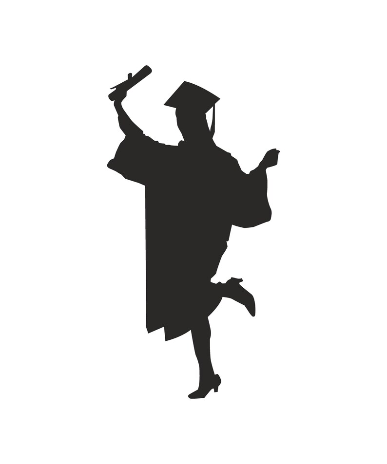 Graduation SVG, Graduate SVG, Graduation Silhouette, Student Svg ...