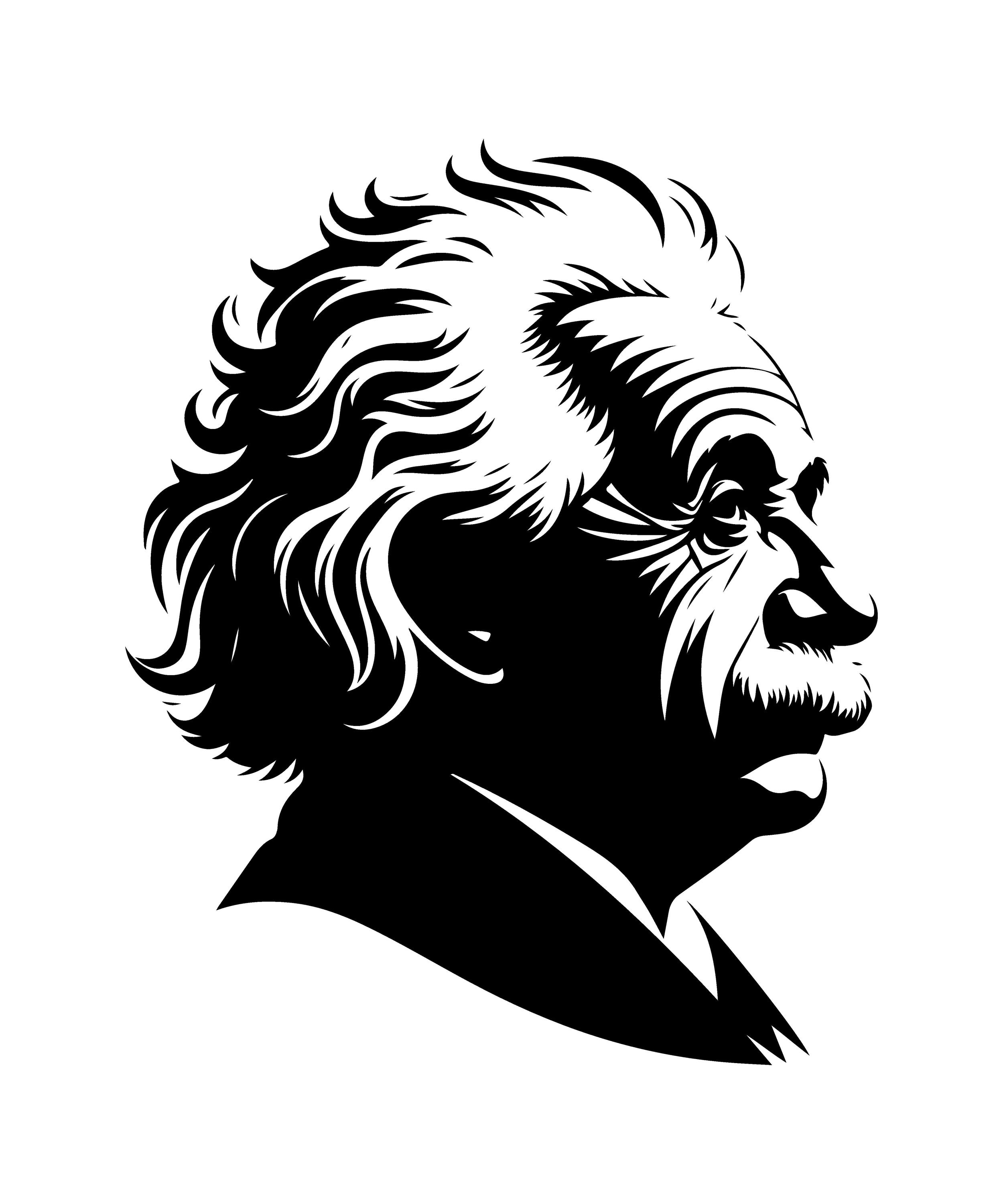 Albert Einstein Svg, Albert Einstein Silhouette, Albert Einstein Cut ...