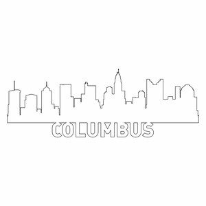 Columbus Skyline SVG, Png, Columbus SVG Vector, Columbus Ohio, Columbus ...