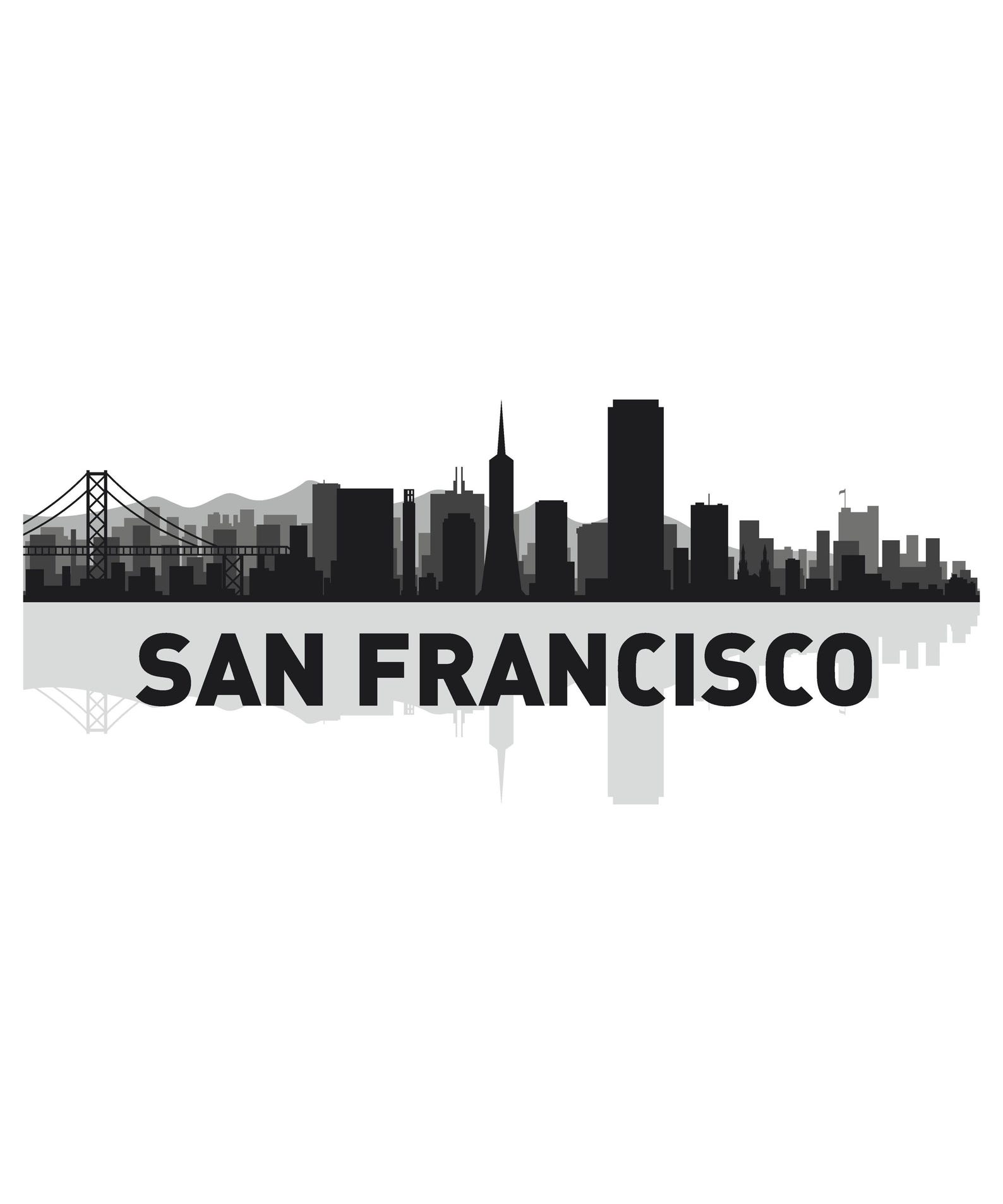 San Francisco Skyline SVG, San Francisco Skyline, San Francisco SVG ...