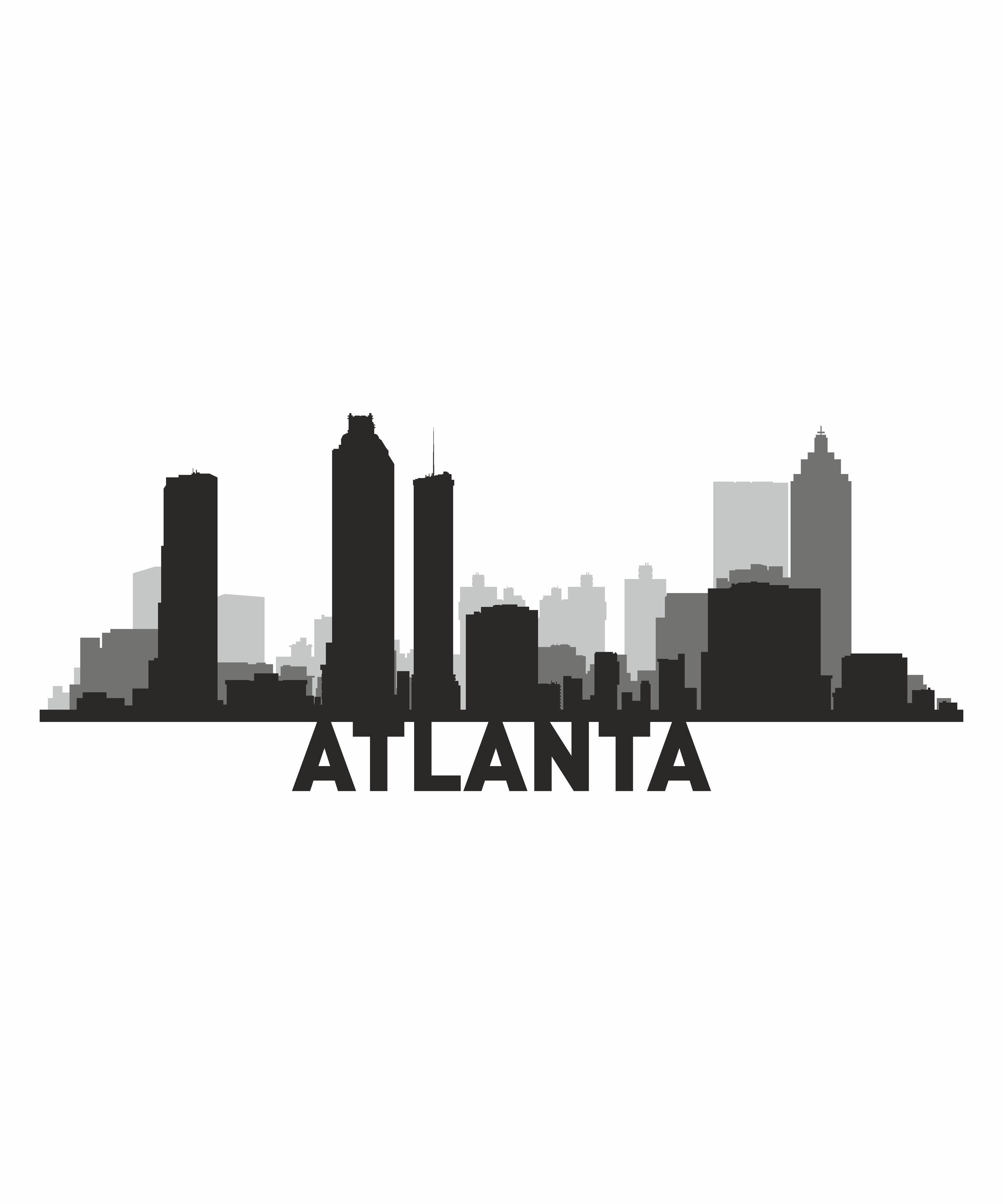 Atlanta Skyline Svg, ATLANTA Silhouette SVG, Atlanta Svg, Georgia ...