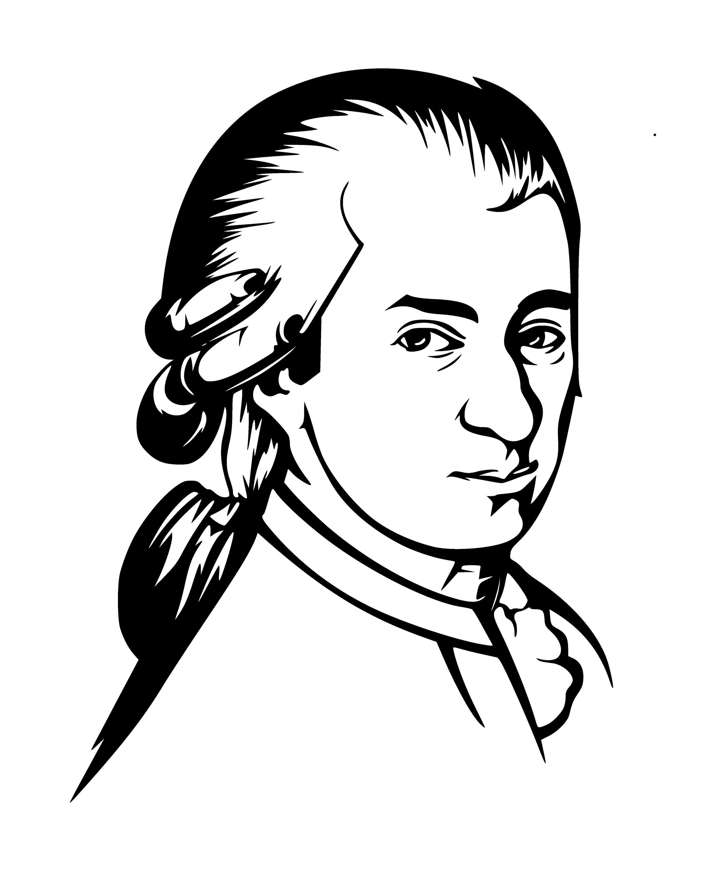 Amadeus Mozart Svg, Mozart Silhouette, Mozart Clipart, Mozart Svg ...