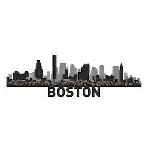Skyline Boston Svg, Boston PNG, Boston City Vector Svg, Boston Skyline ...