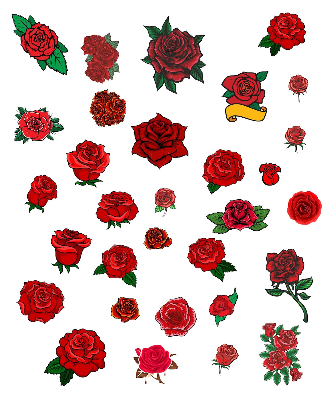 Red Rose Svg, Rose Svg, Roses Template Svg, Rose Svg Designs, Flowers ...