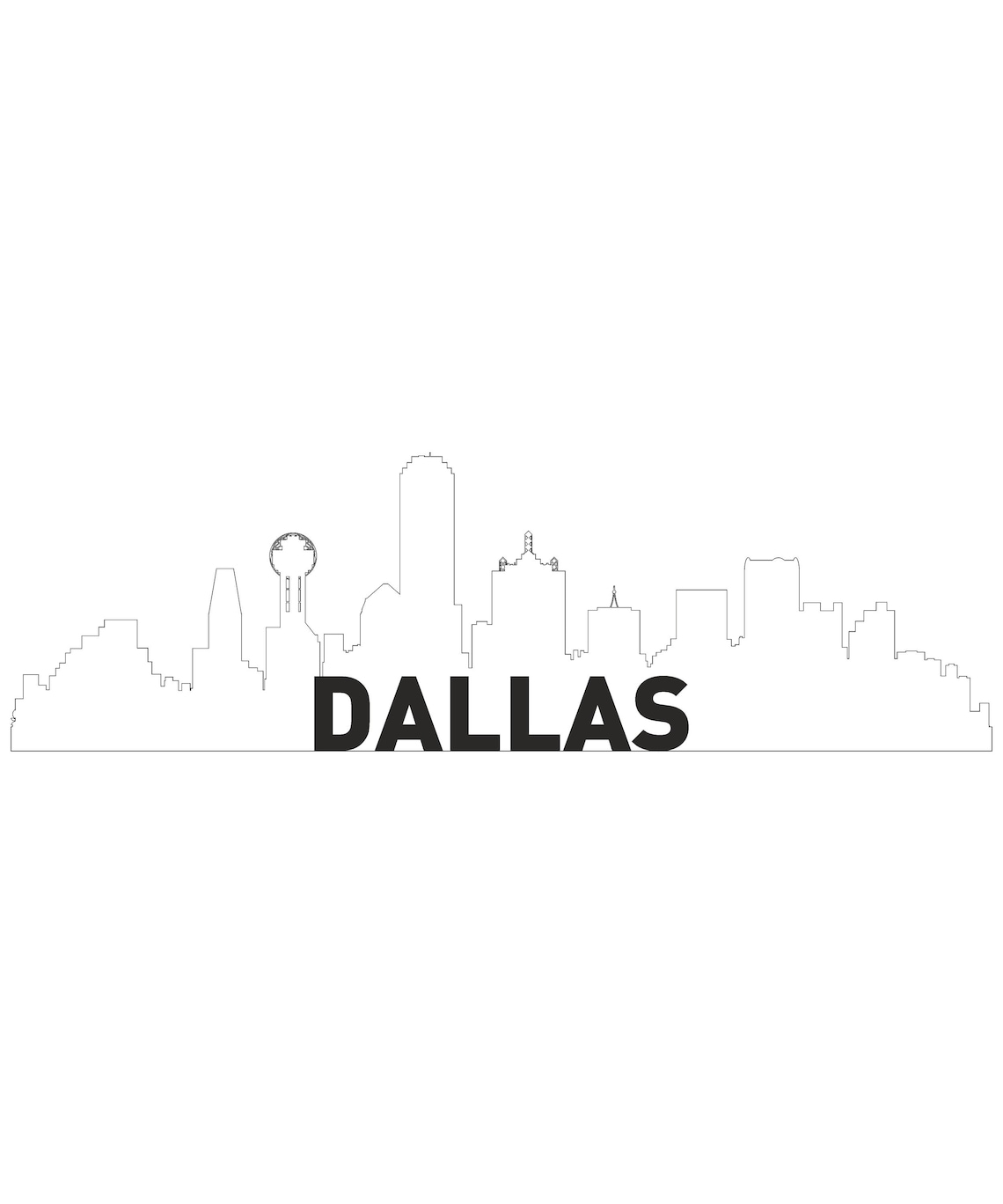 Dallas Skyline Svg, Dallas Svg, Texas Svg, Png, Instant Download ...