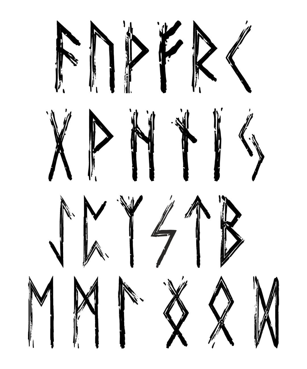 Wikinger Runen SVG, Wikinger Symbole SVG, Wikinger Buchstaben, Futhark ...