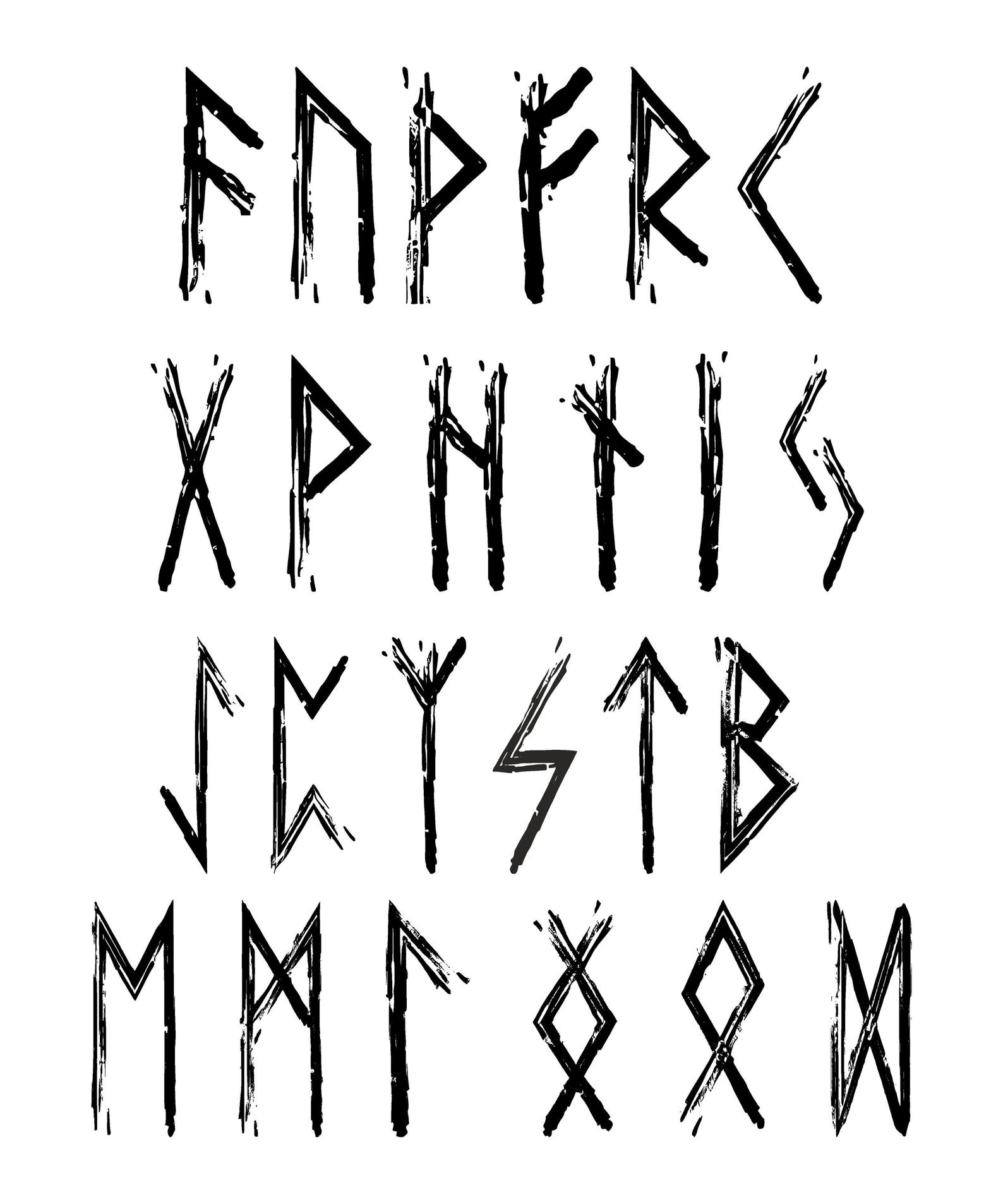 Wikinger Runen SVG, Wikinger Symbole SVG, Wikinger Buchstaben, Futhark ...