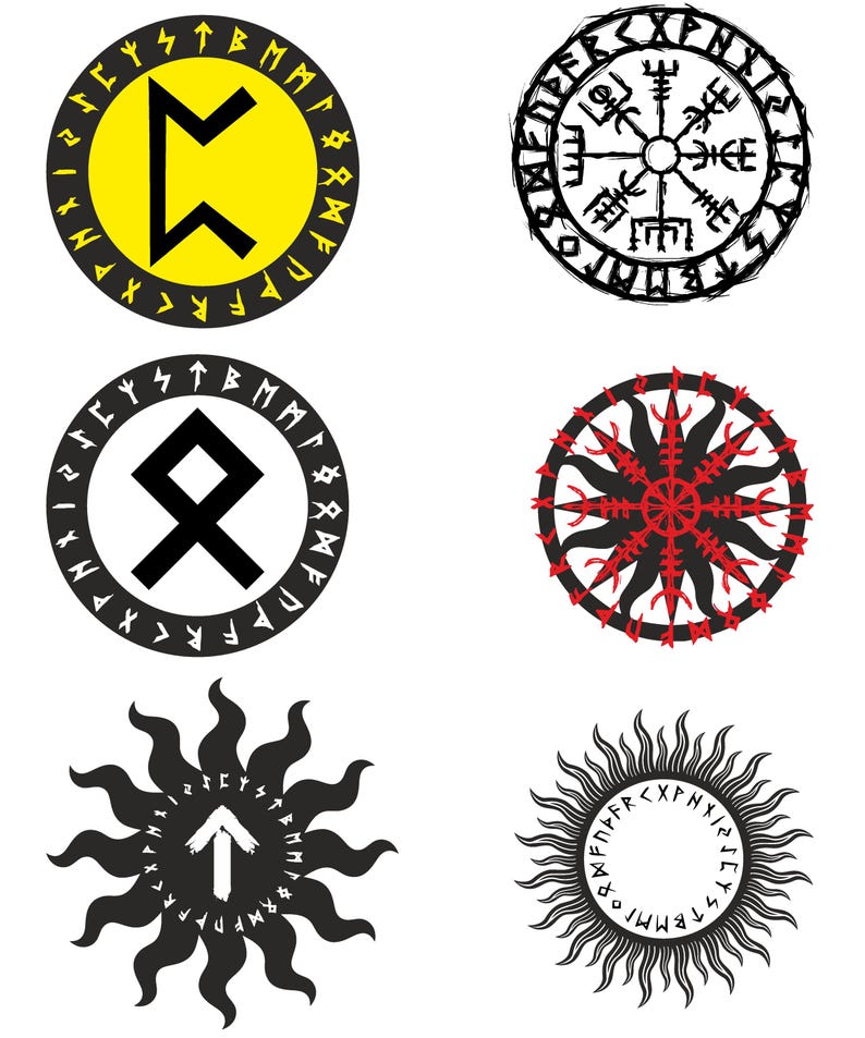 Viking Compass Svg,viking Symbol Svg,viking Runes Svg,vegvisir Svg ...