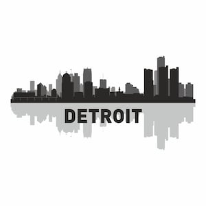 Detroit Skyline SVG, Detroit SVG, Detroit PNG, Detroit Michigan Vector ...
