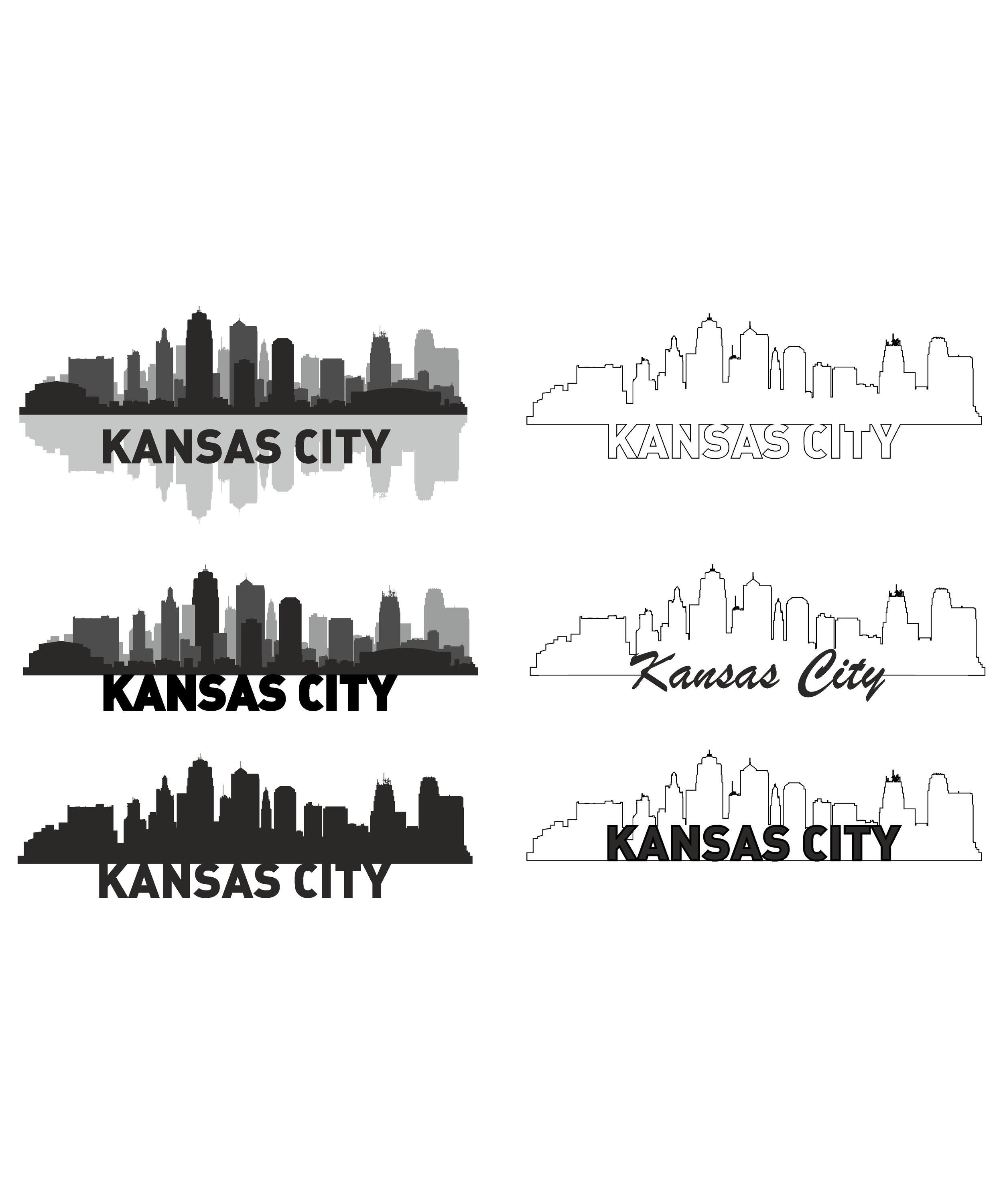 Kansas City Skyline SVG, Kansas Skyline, Kansas Silhouette, Kansas City ...