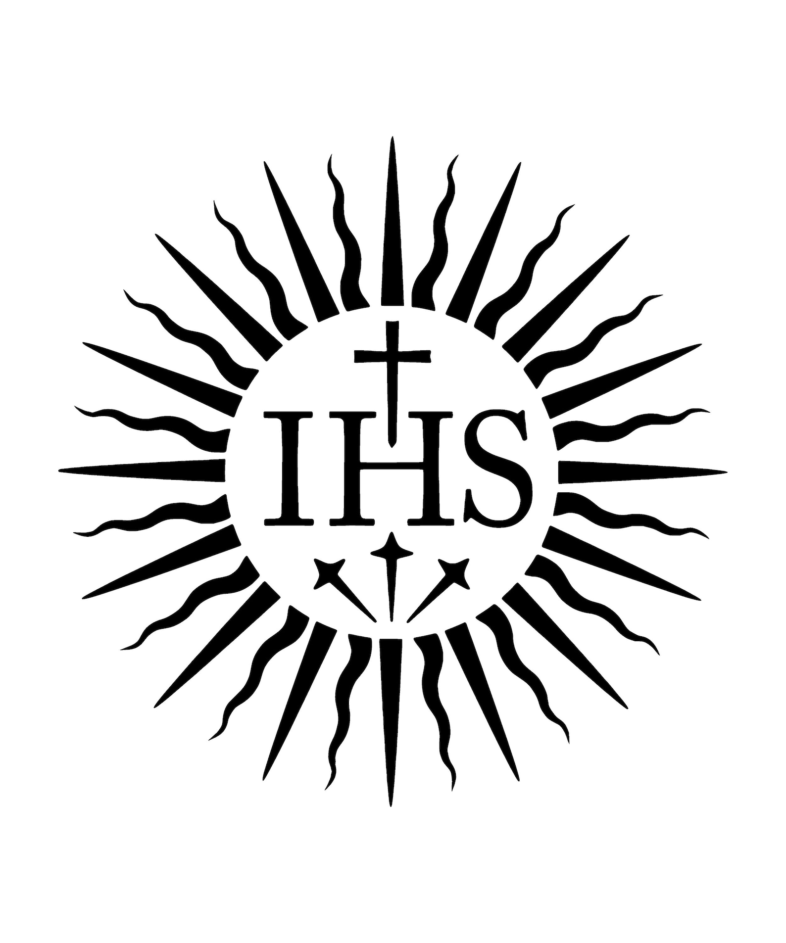 IHS Symbol Svg, the Jesuits Svg, Catholic Symbol Wall Art, Catholic Art ...