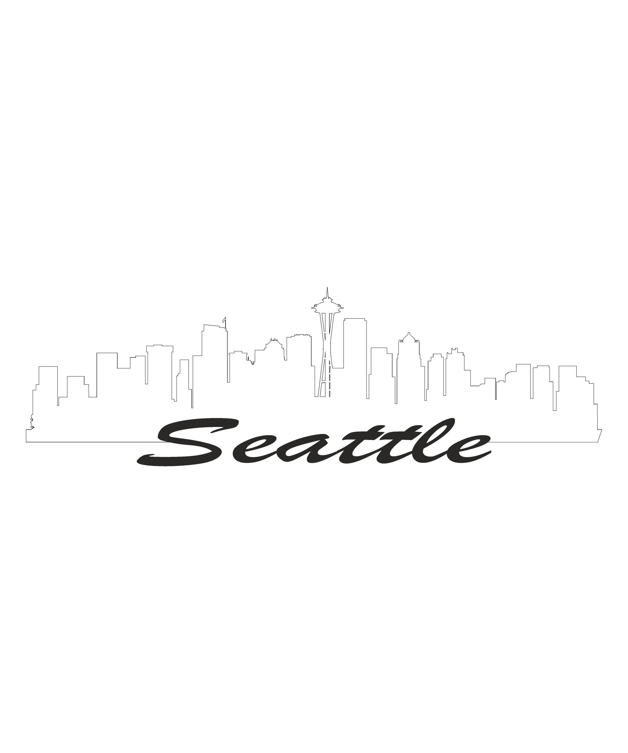 Seattle Skyline SVG, Seattle SVG, Seattle PNG, Seattle Vector, Seattle ...