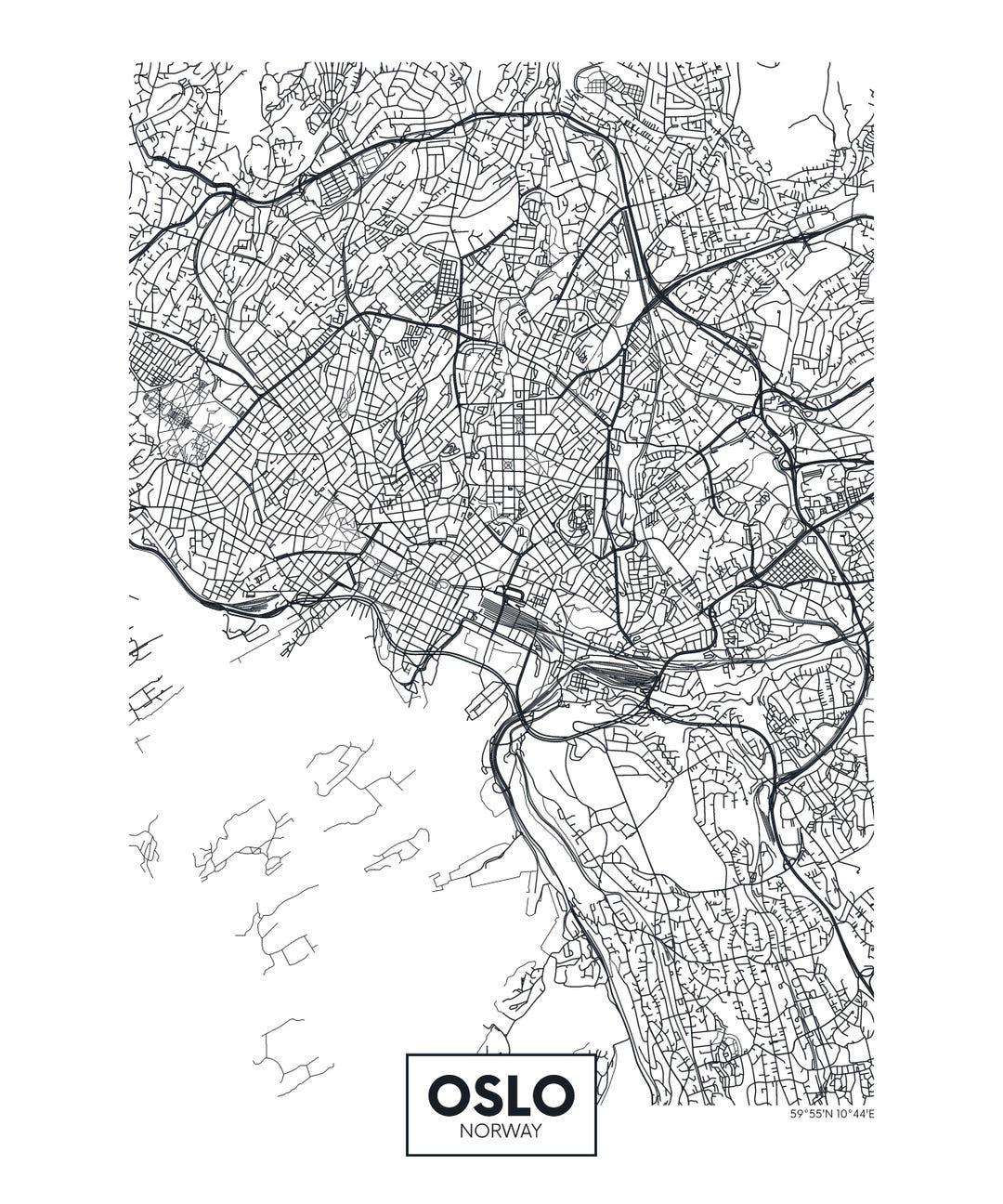 Oslo Svg,png,cdr,ai,eps,dxf, Oslo Map, Oslo Art, Street Network Oslo ...