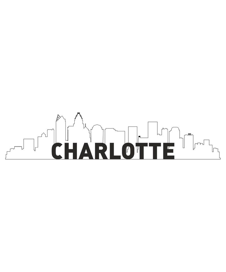 Skyline Charlotte Svg, Png, Charlotte Skyline Silhouette, North ...