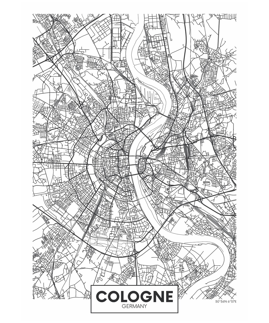 Cologne Svg,png,cdr,ai,eps,dxf, Cologne Map, Cologne Art, Street ...