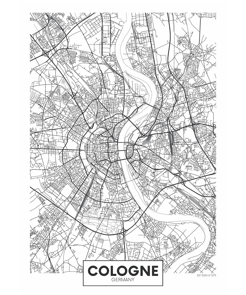 Cologne Svg,png,cdr,ai,eps,dxf, Cologne Map, Cologne Art, Street ...