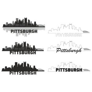 Pittsburgh Skyline SVG, Pittsburgh SVG, Pittsburgh PNG, Pittsburgh ...