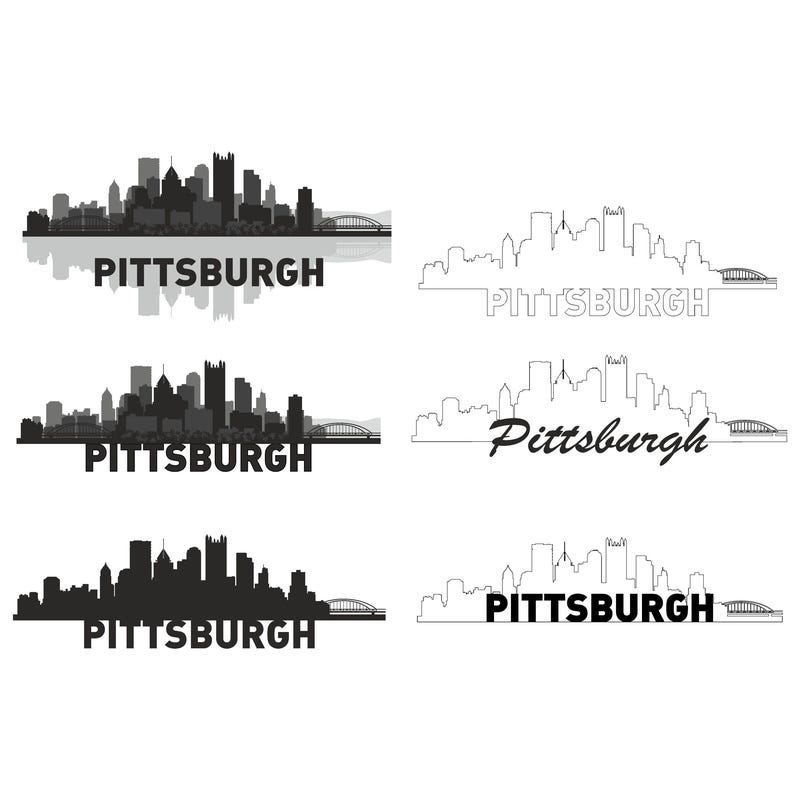 Pittsburgh Drawing Svg - Etsy