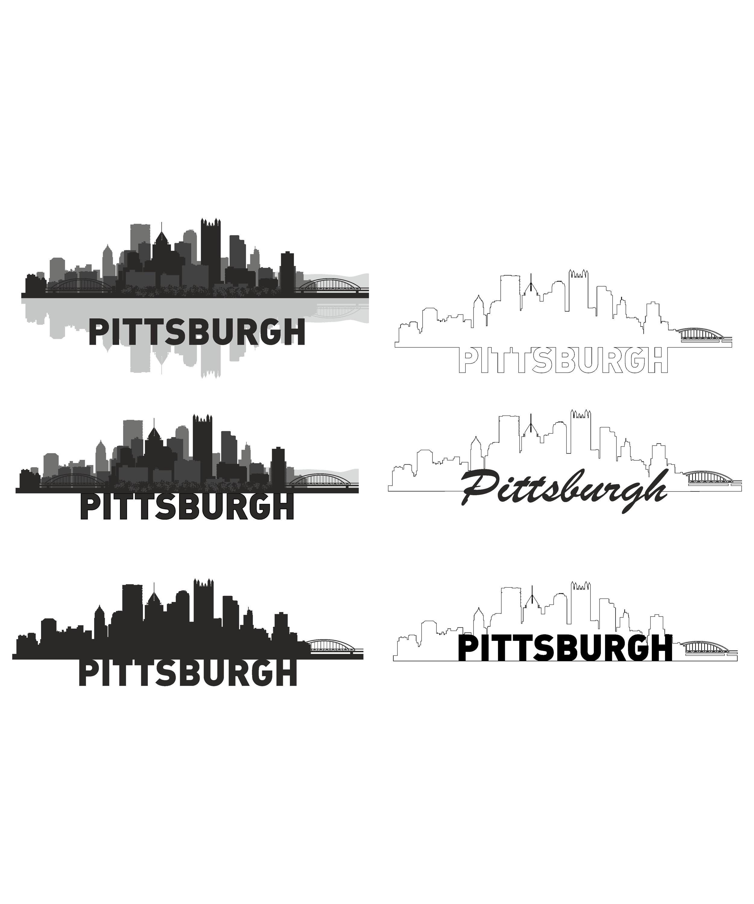 Pittsburgh Skyline SVG, Pittsburgh SVG, Pittsburgh PNG, Pittsburgh ...