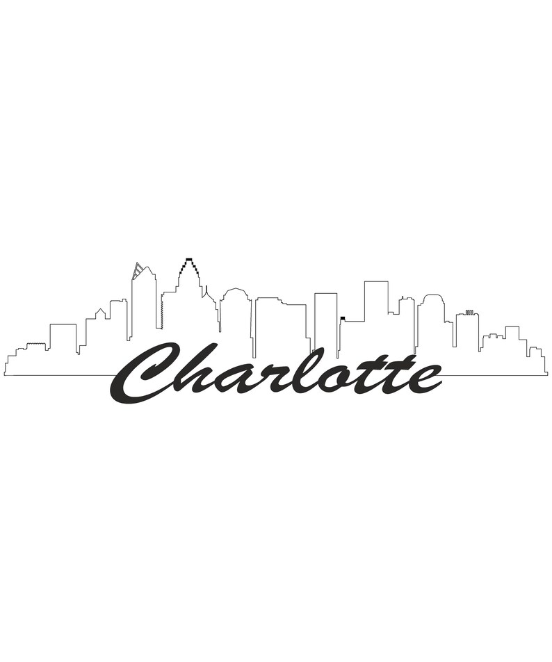 Skyline Charlotte Svg, Png, Charlotte Skyline Silhouette, North ...