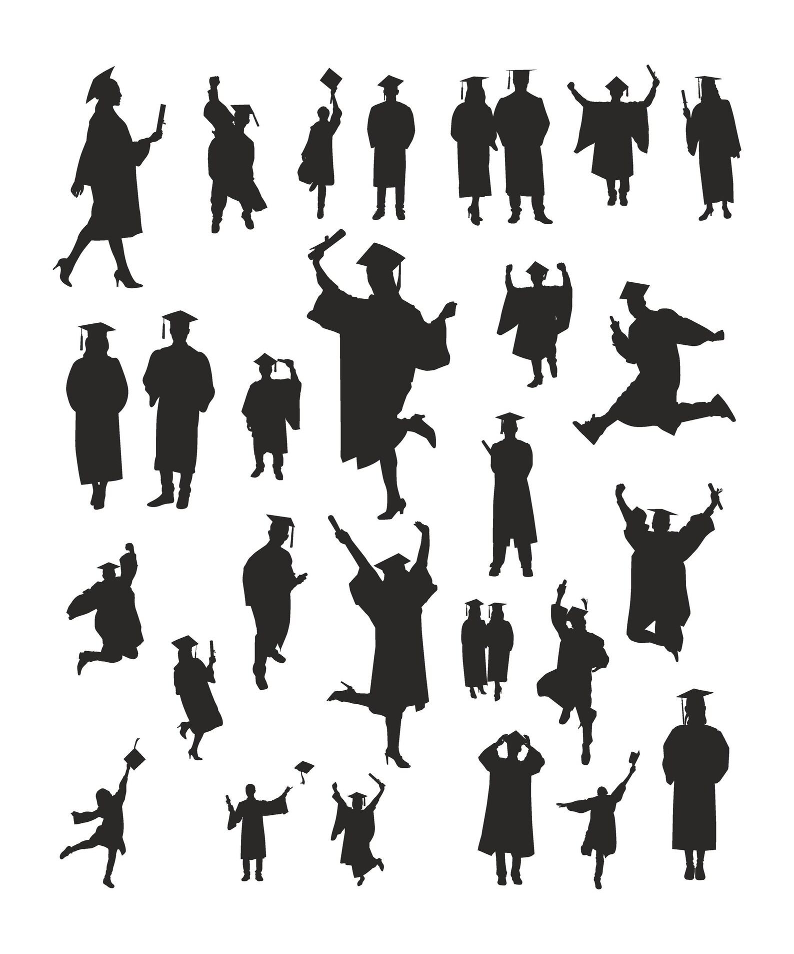 Graduation SVG, Graduate SVG, Graduation Silhouette, Student Svg ...
