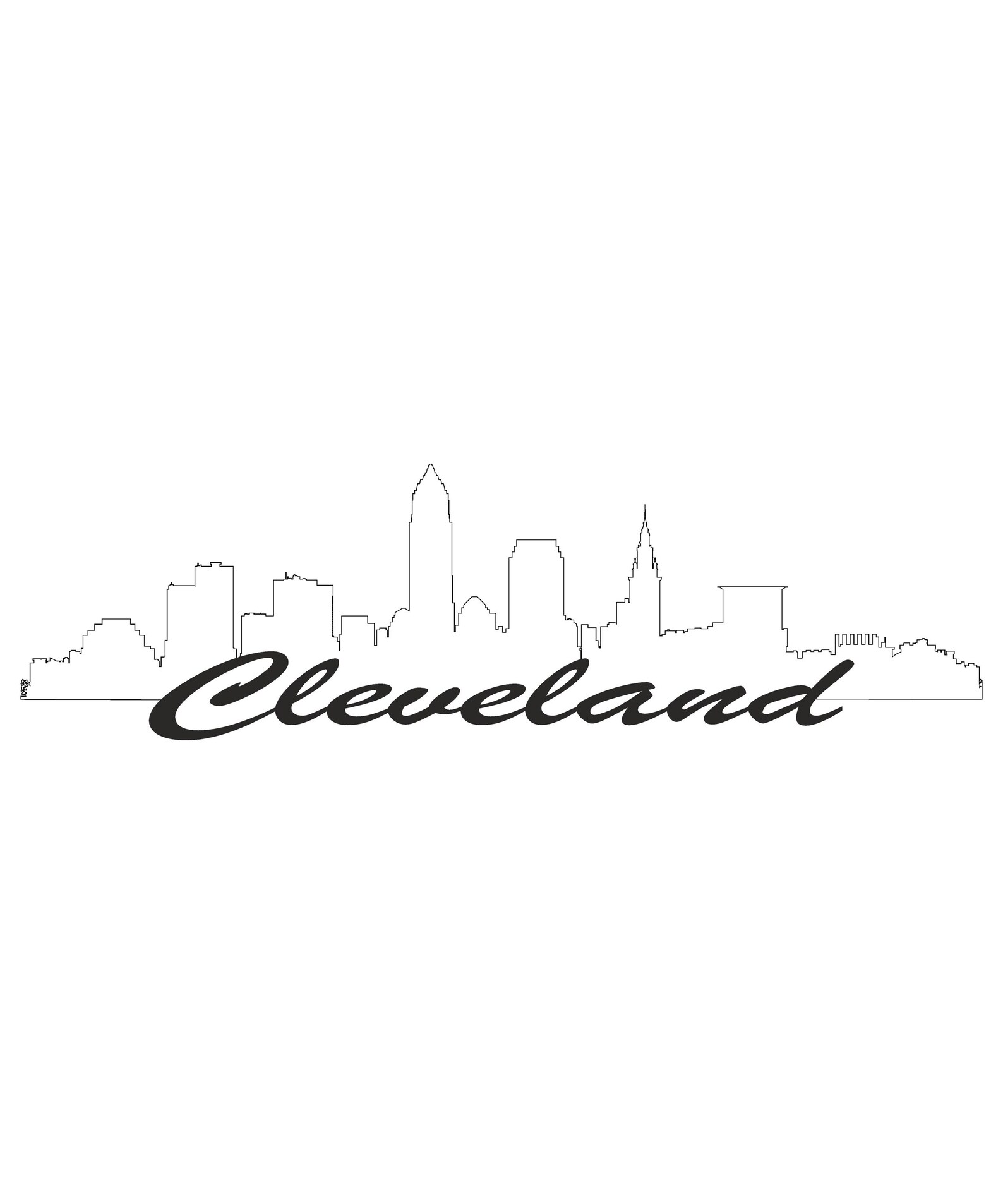 Cleveland Skyline SVG, Cleveland SVG, Cleveland Skyline Silhouette, Png ...