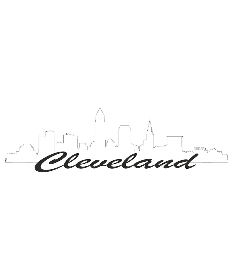Cleveland Skyline SVG, Cleveland SVG, Cleveland Skyline Silhouette, Png ...