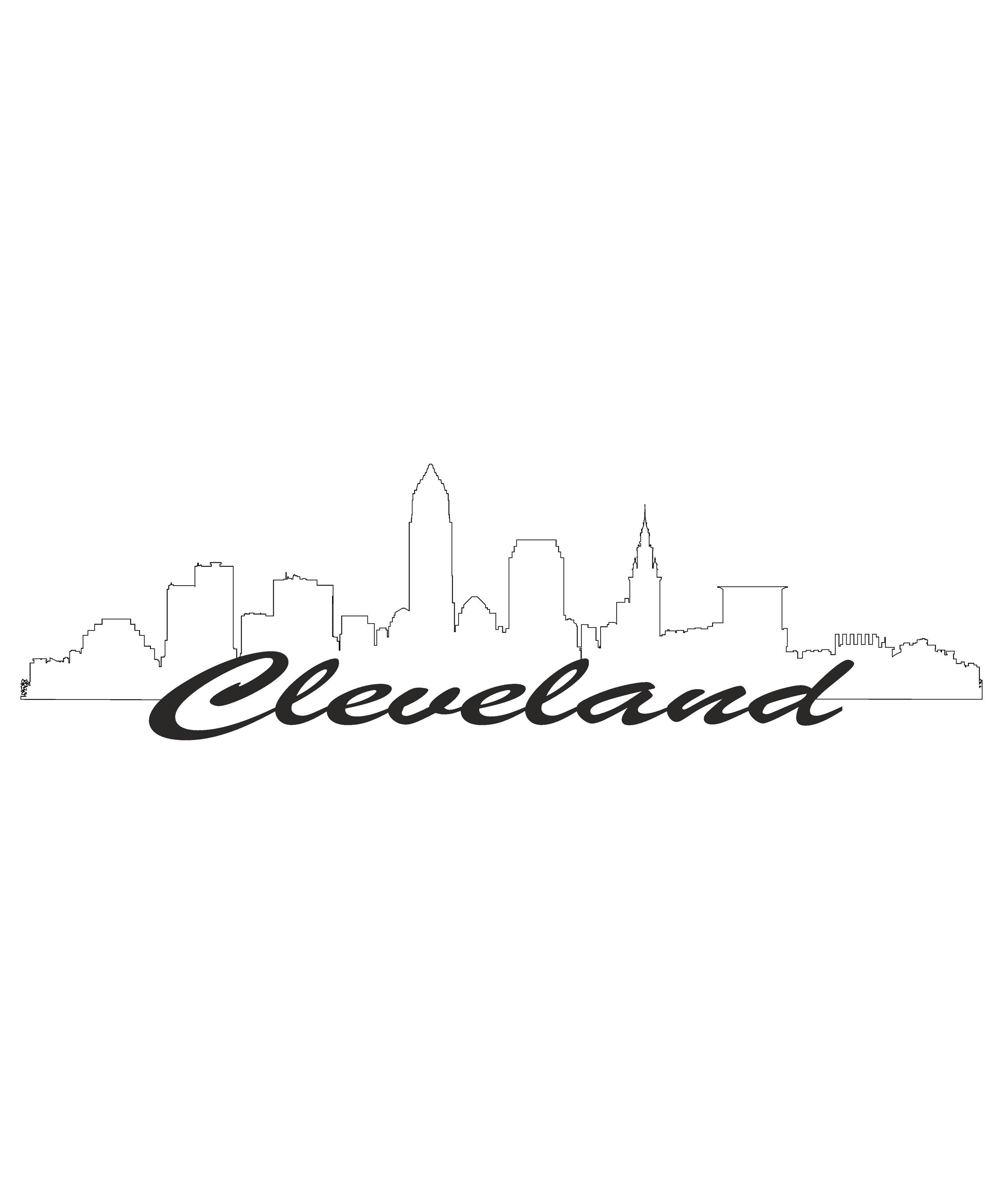 Cleveland Skyline SVG, Cleveland SVG, Cleveland Skyline Silhouette, Png ...