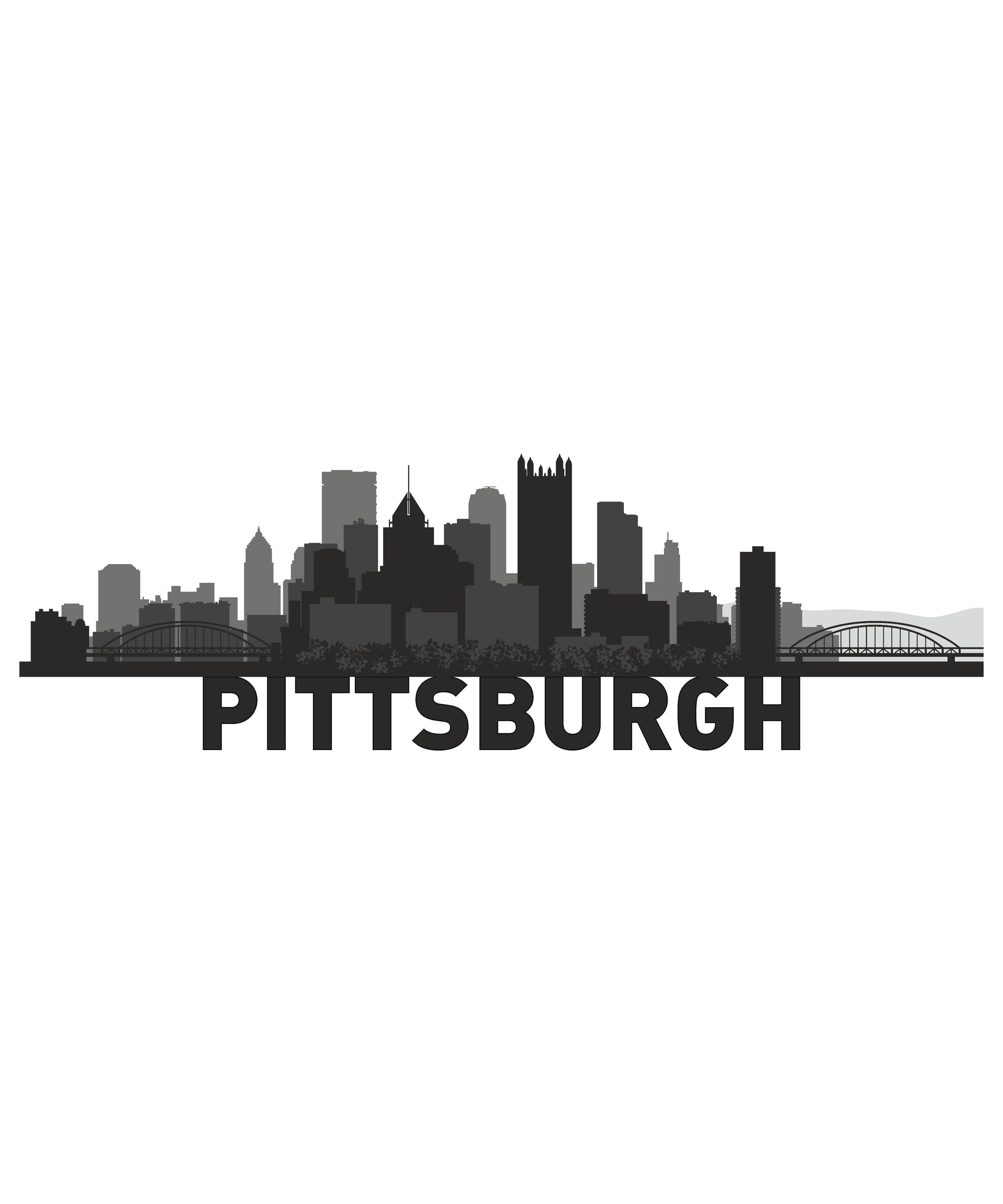 Pittsburgh Skyline SVG, Pittsburgh SVG, Pittsburgh PNG, Pittsburgh ...