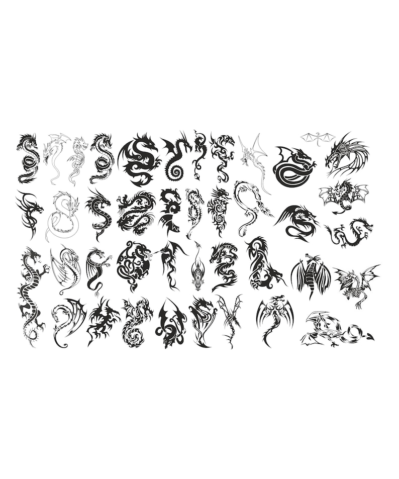 Dragon SVG, Dragon Silhouette, Dragon Clipart, Dragon Vector, Flying ...