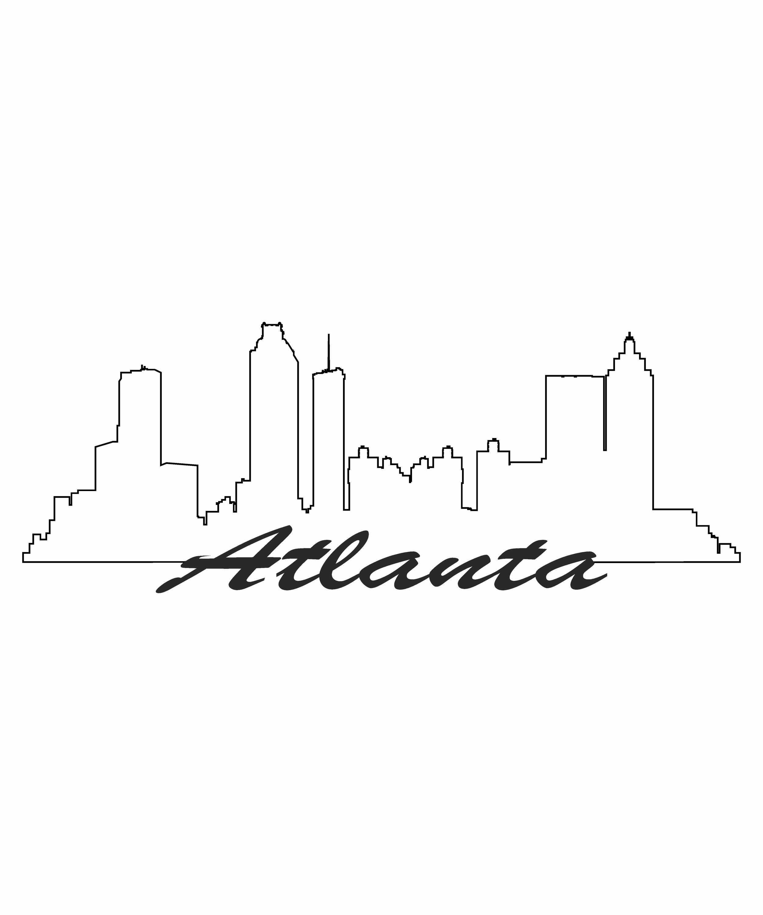 Atlanta Skyline Svg, ATLANTA Silhouette SVG, Atlanta Svg, Georgia ...