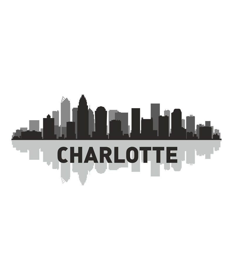 Skyline Charlotte Svg, Png, Charlotte Skyline Silhouette, North ...