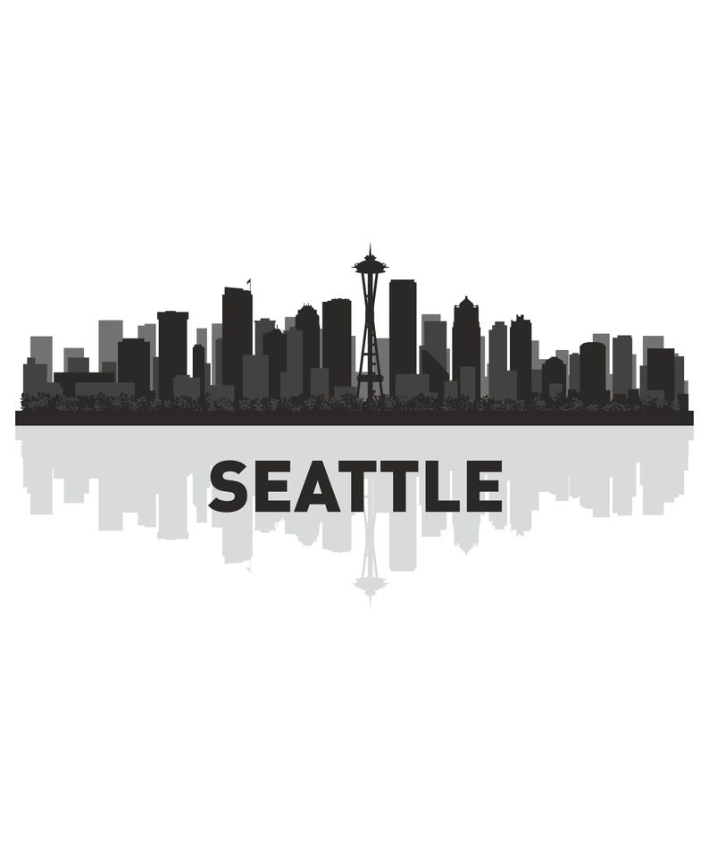Seattle Skyline SVG, Seattle SVG, Seattle PNG, Seattle Vector, Seattle ...