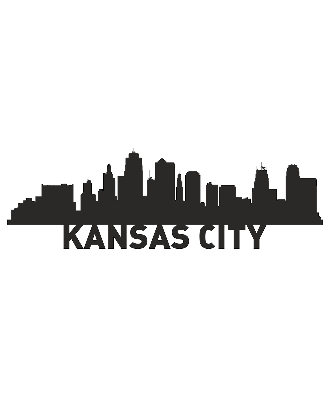 Kansas City Skyline SVG, Kansas Skyline, Kansas Silhouette, Kansas City ...