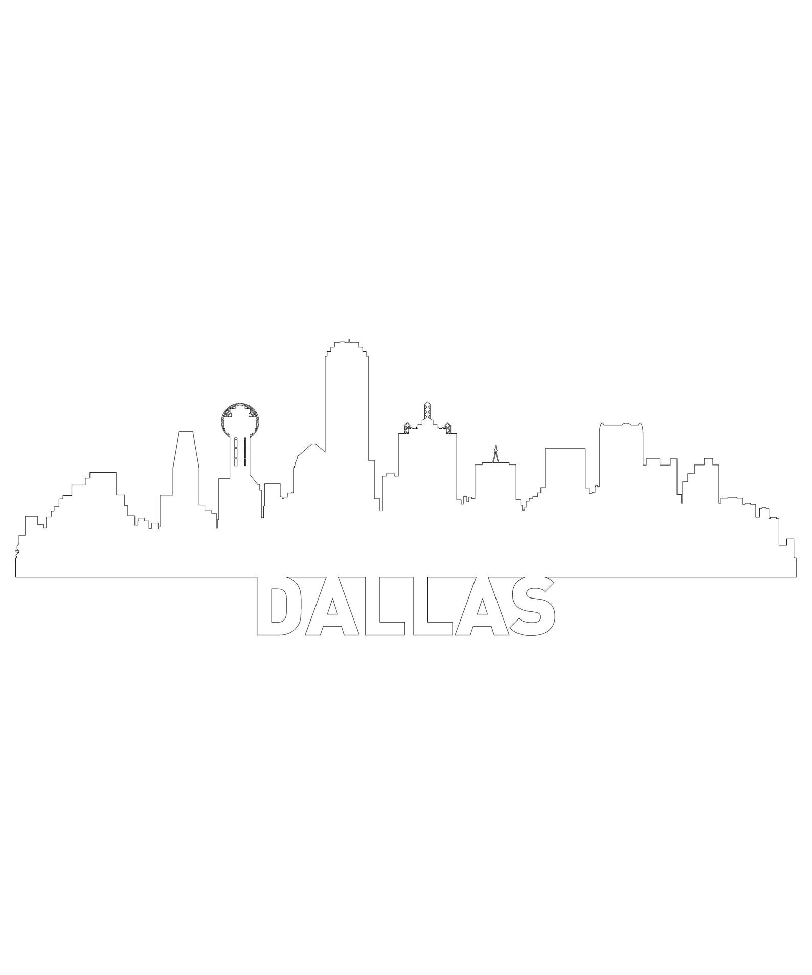 Dallas Skyline Svg, Dallas Svg, Texas Svg, Png, Instant Download ...