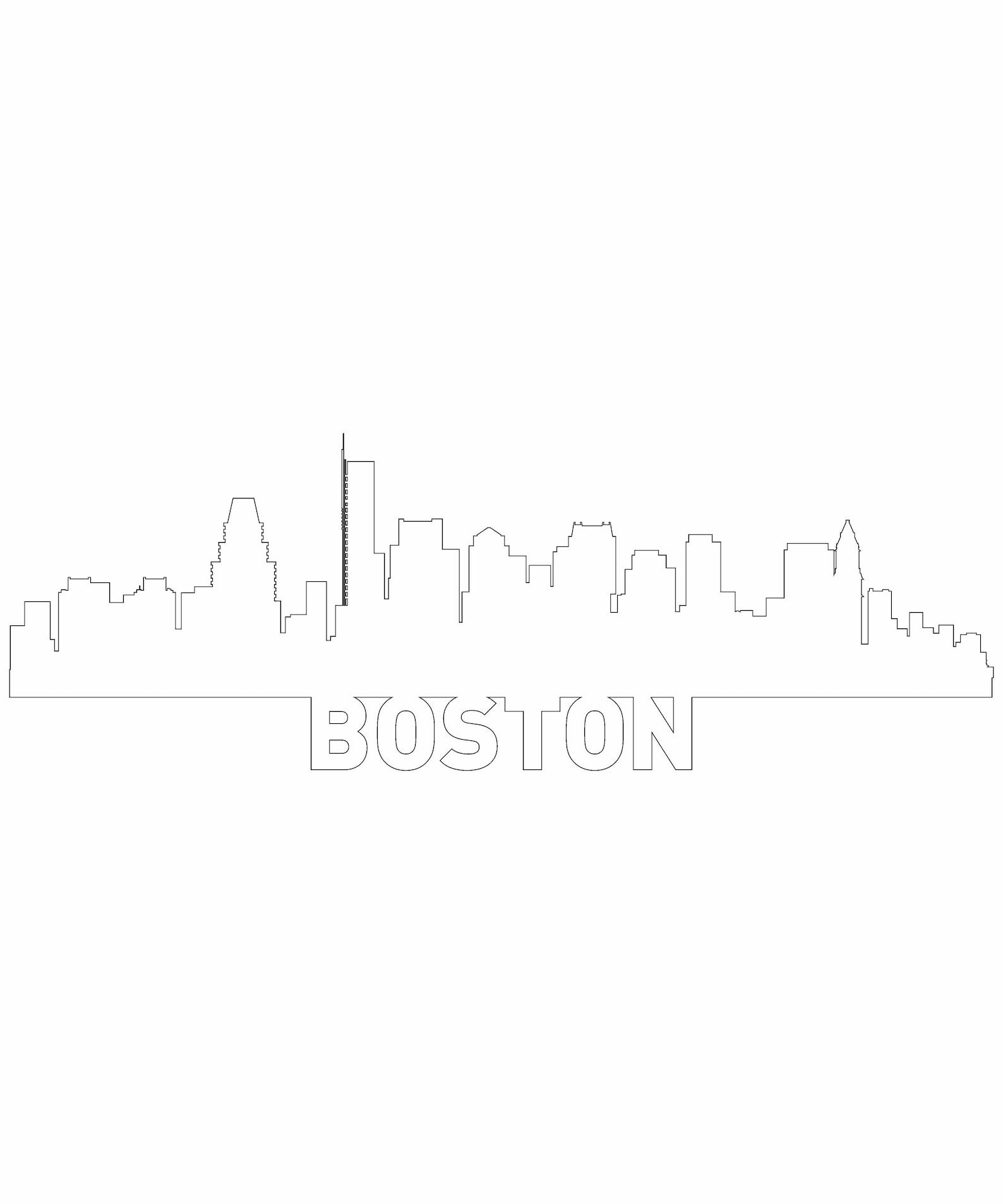 Skyline Boston Svg, Boston PNG, Boston City Vector Svg, Boston Skyline ...