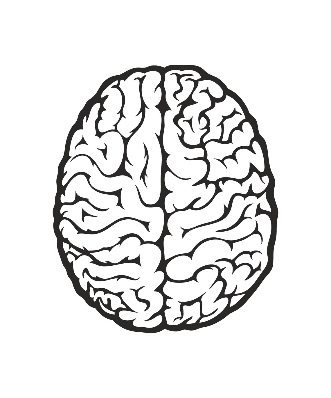 Brain SVG, Brain Clipart, Brain Cut File, Brain Stencil, Brain Cricut ...