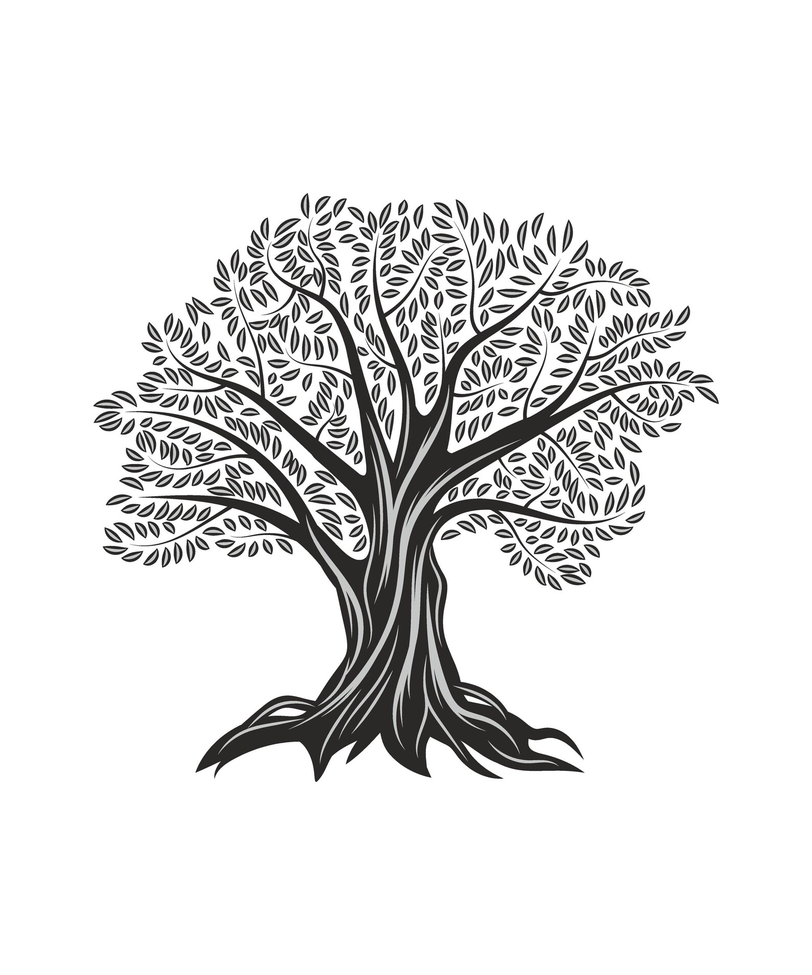 Tree Silhouette Svg,forest Silhouette,tree Svg,big Tree Svg, Tree Cut ...