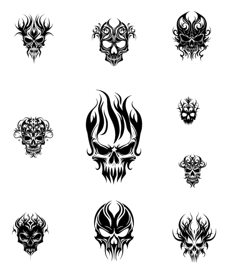 Skull SVG, Skull Clipart, Skull Vector, Skull Head Svg, Skull Head ...
