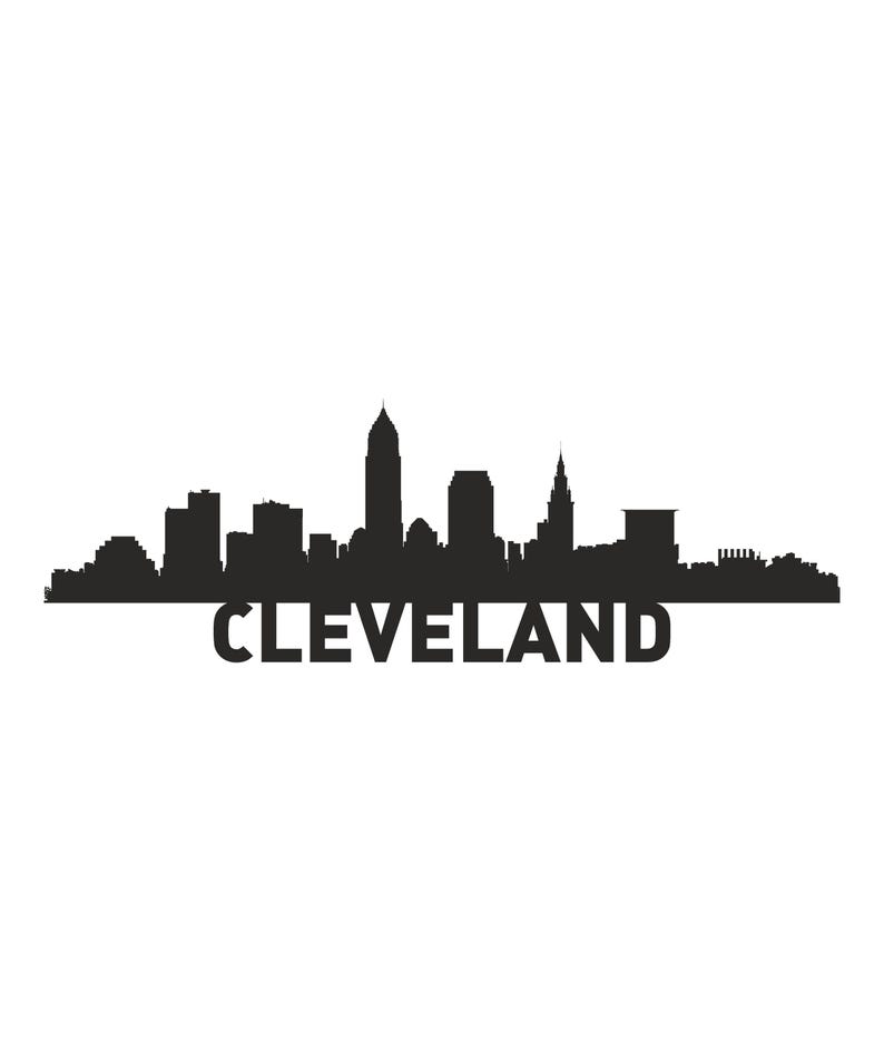Cleveland Skyline SVG, Cleveland SVG, Cleveland Skyline Silhouette, Png ...