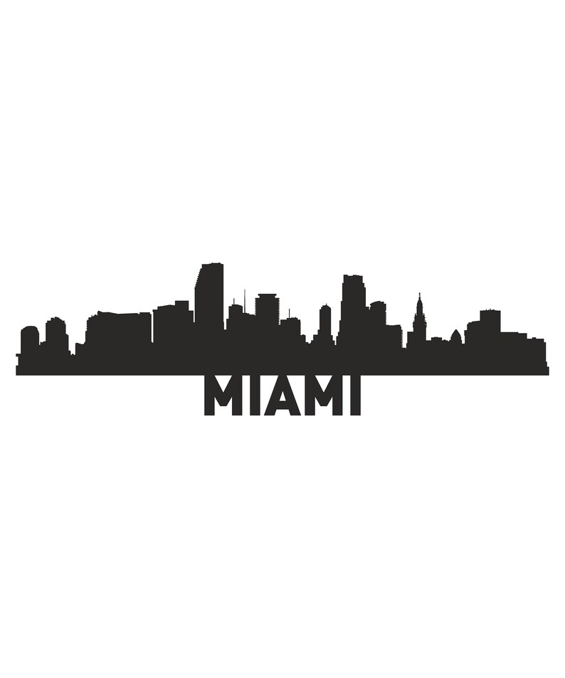 Miami Skyline SVG, Miami SVG, Miami PNG, Miami Vector, Florida Svg ...